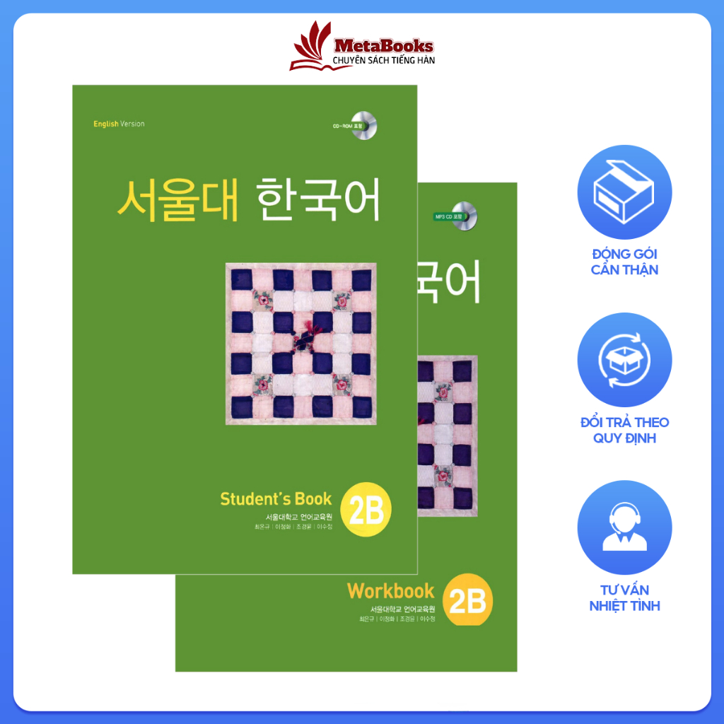 Giáo Trình Tiếng Hàn Seoul 2B 서울대 한국어 2B Student Book, WorkBook, Bao ...
