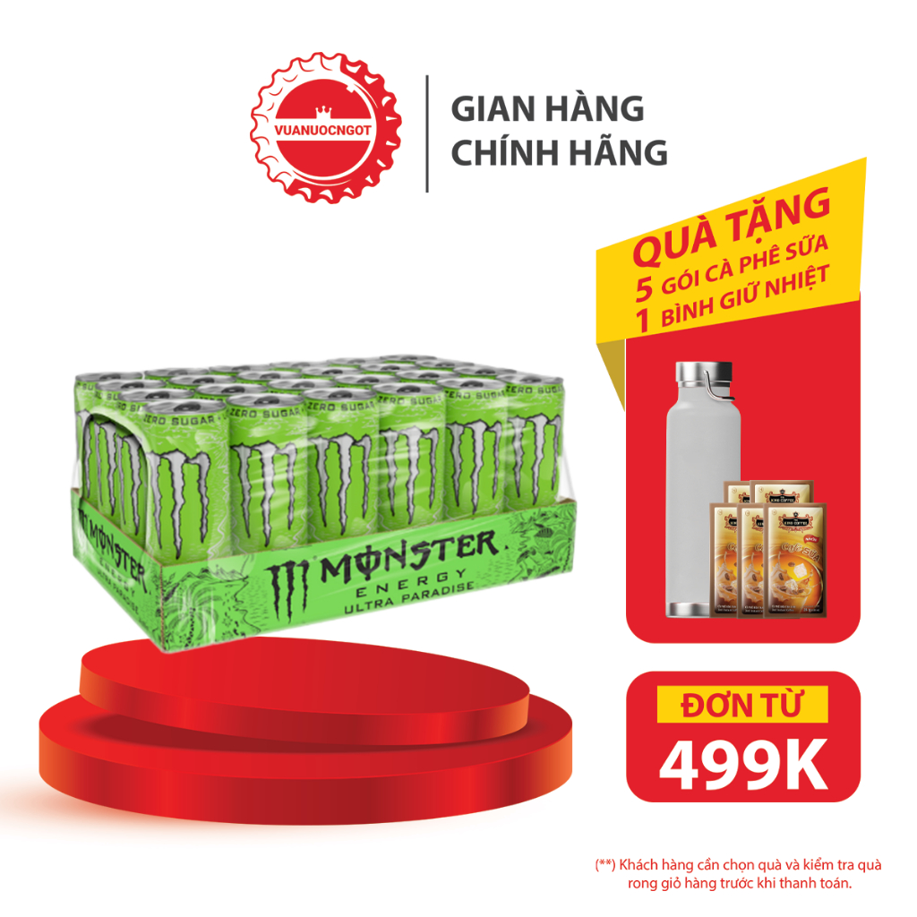 Lốc 24 Lon Nước Giải Khát Tăng Lực Monster Energy Ultra Paradise 355ml ...
