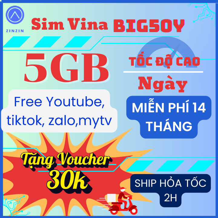 Sim 4G Vinaphone Big50y Tặng 5GB/Ngày Miễn Phí Vào TT, ZL, My TV | Shopee Việt Nam