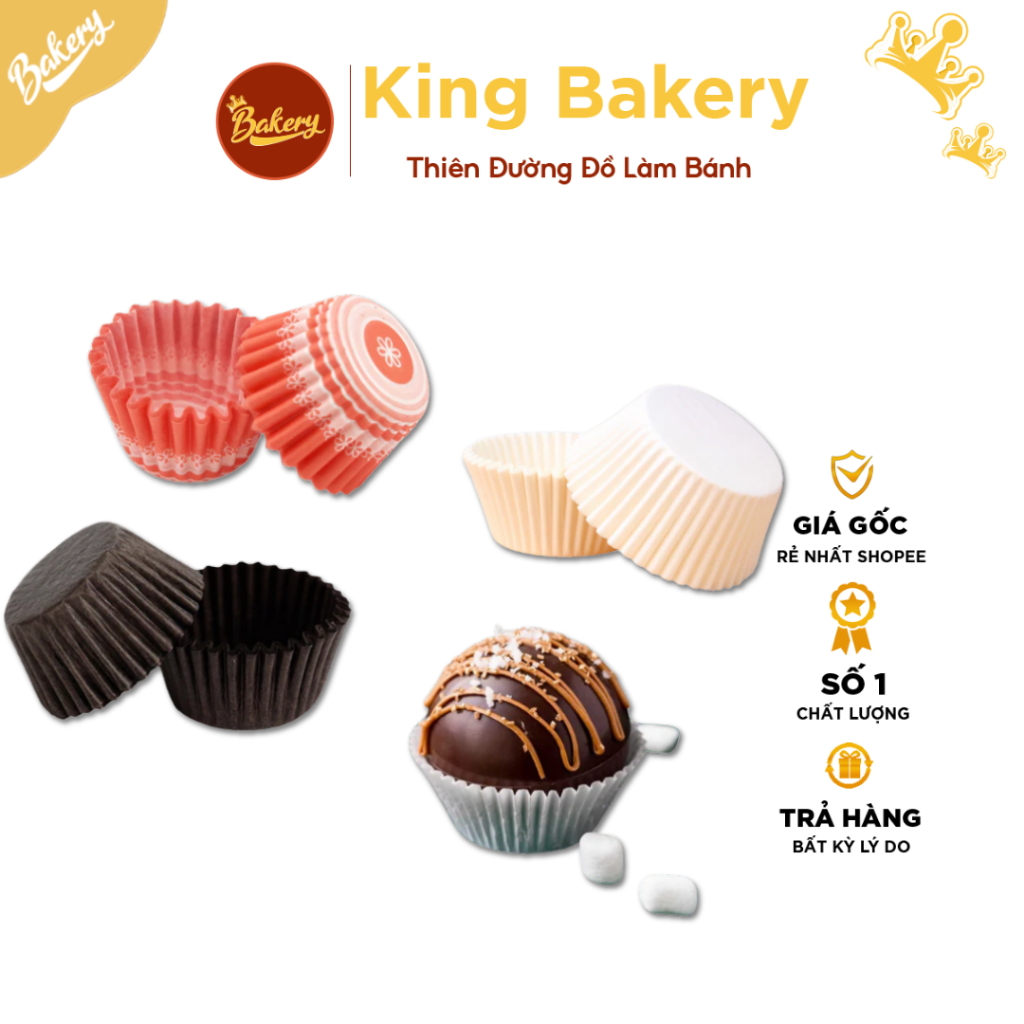 Cup giấy mềm F6 cup nhỏ 2cm lót socola, bánh quy( dây 650 chiếc ...