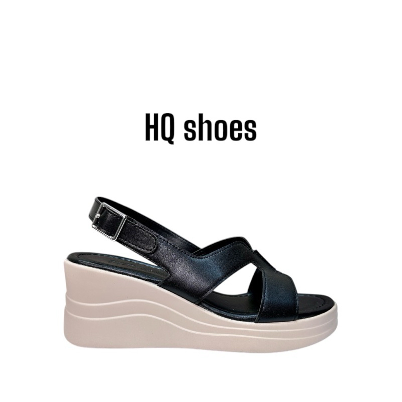 sandanl xuồng Da micro quai chữ H,(chân đầy tăng size),cao 7cm lót da ...