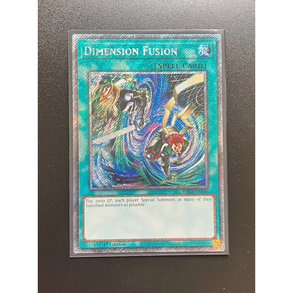 YMS - [Thẻ bài Yugioh] - [TCG-UK] - RA03-EN136 - Dimension Fusion - Platinum Secret Rare 1st ...