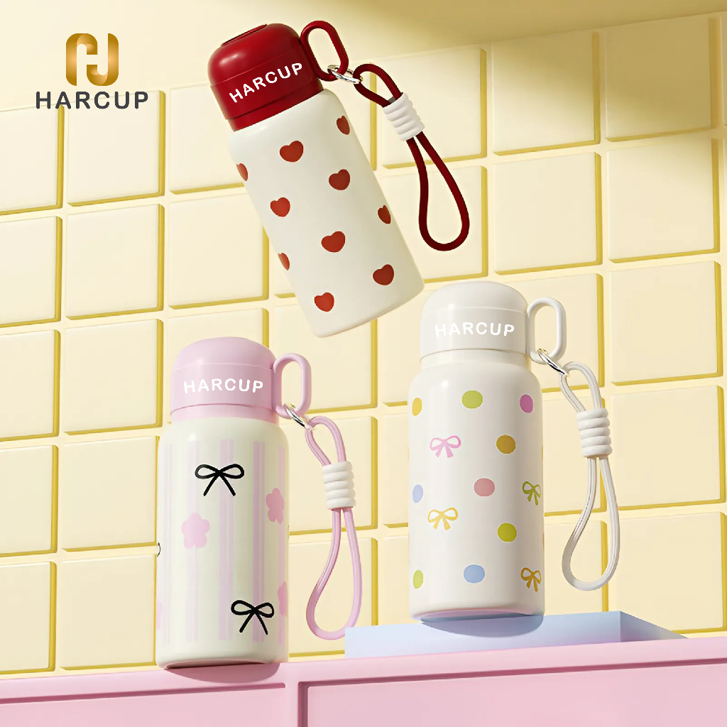 ( Tặng dây móc ) Bình Giữ Nhiệt Harcup 500ml Cách Nhiệt Bằng Thép Không ...