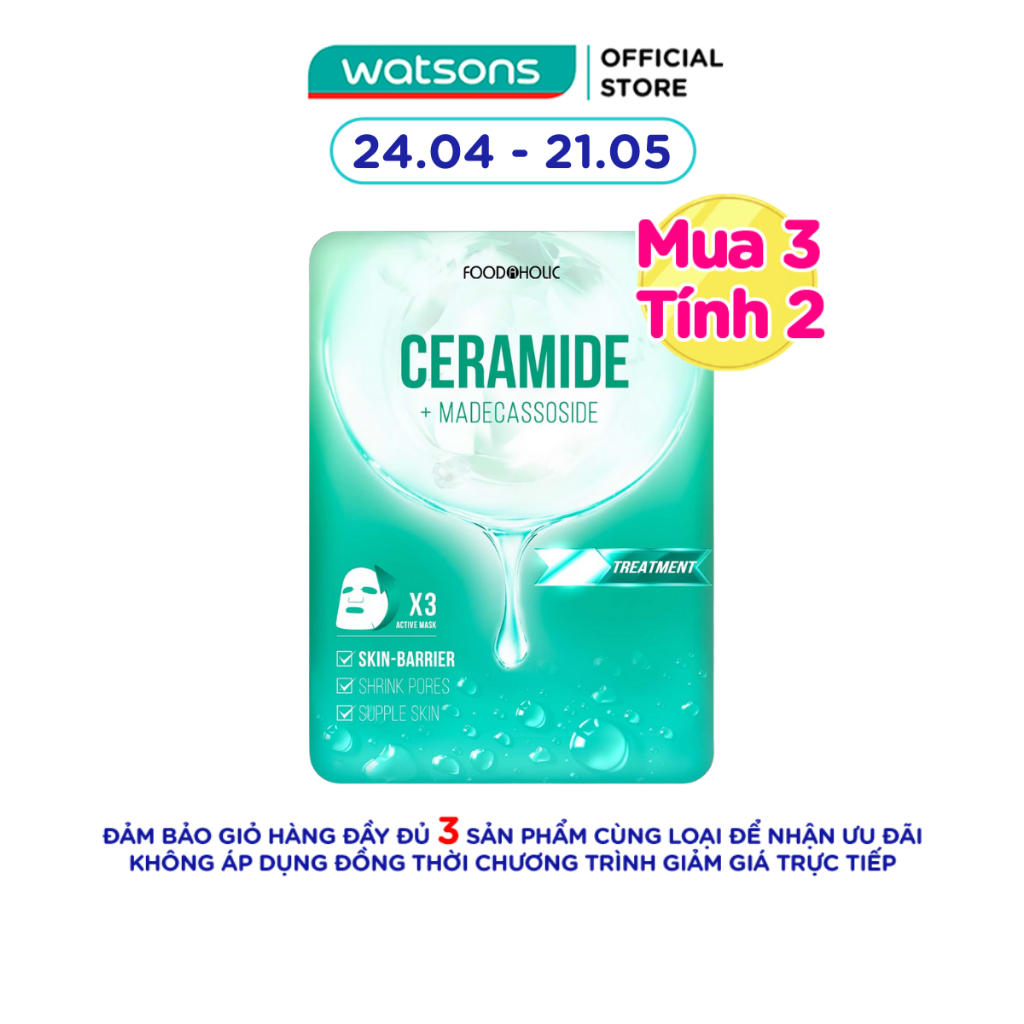 Mặt Nạ Foodaholic Ceramide Làm Dịu, Phục Hồi Da Mụn Ceramide Ample Mask 23ml | Shopee Việt Nam