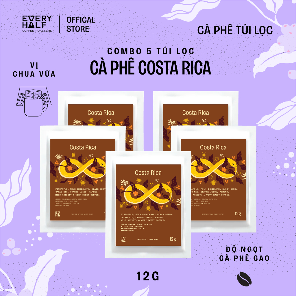 Cà Phê Costa Rica Phin Giấy SPECIALTY DRIP BAG EVERY HALF - Cà Phê Túi ...