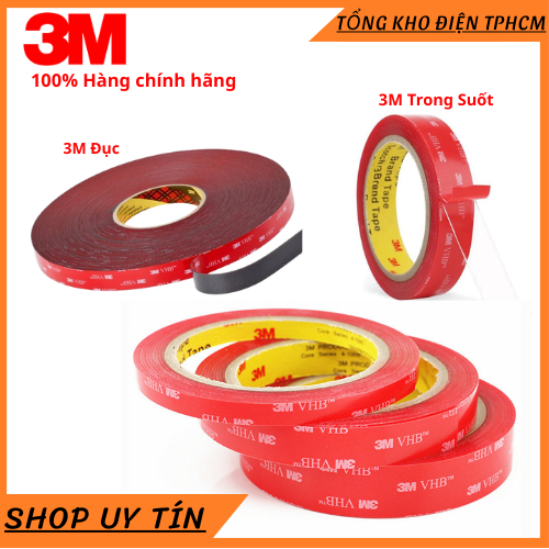 Băng Keo 2 Mặt Trong Suốt VHB 3M 4905 Chuyên Dán Bề Mặt Kim Loại Và Kính Rộng 12mm/24mm Dầy 0 ...