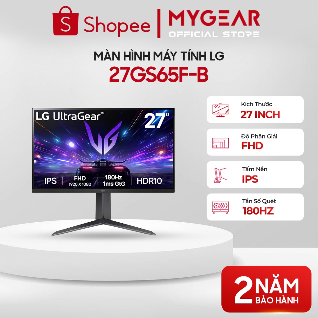 Màn Hình Gaming LG 27GS65F-B 27 Inch IPS FHD 180Hz 1ms HDR10 AMD ...