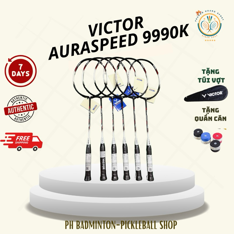 HOẢ TỐC [Đan sẵn cước+Tặng túi+Quấn cán] Vợt Cầu Lông Victor AURASPEED ...