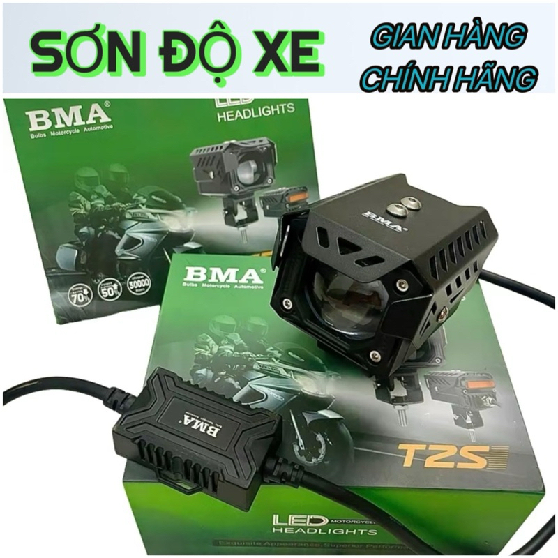 Đèn Trợ Sáng T2s - BMA Hàng Cao cấp,Có pha màn chập, Công suất 48w, Điện 12 24v, , ô tô, xe máy ...