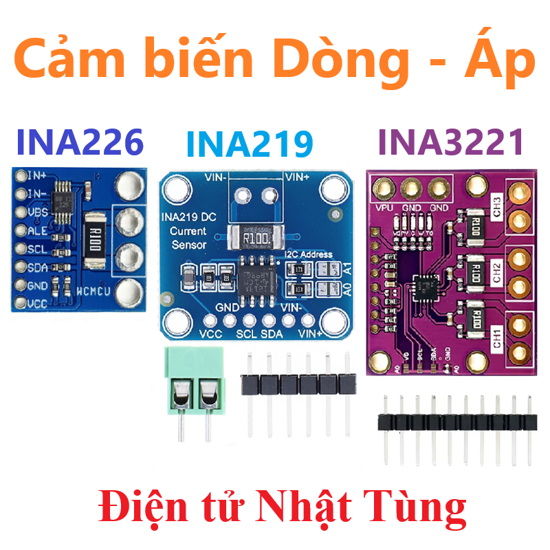 Cảm biến INA226 / INA219 / INA3221 đo Điện áp / Dòng điện / Công suất ...