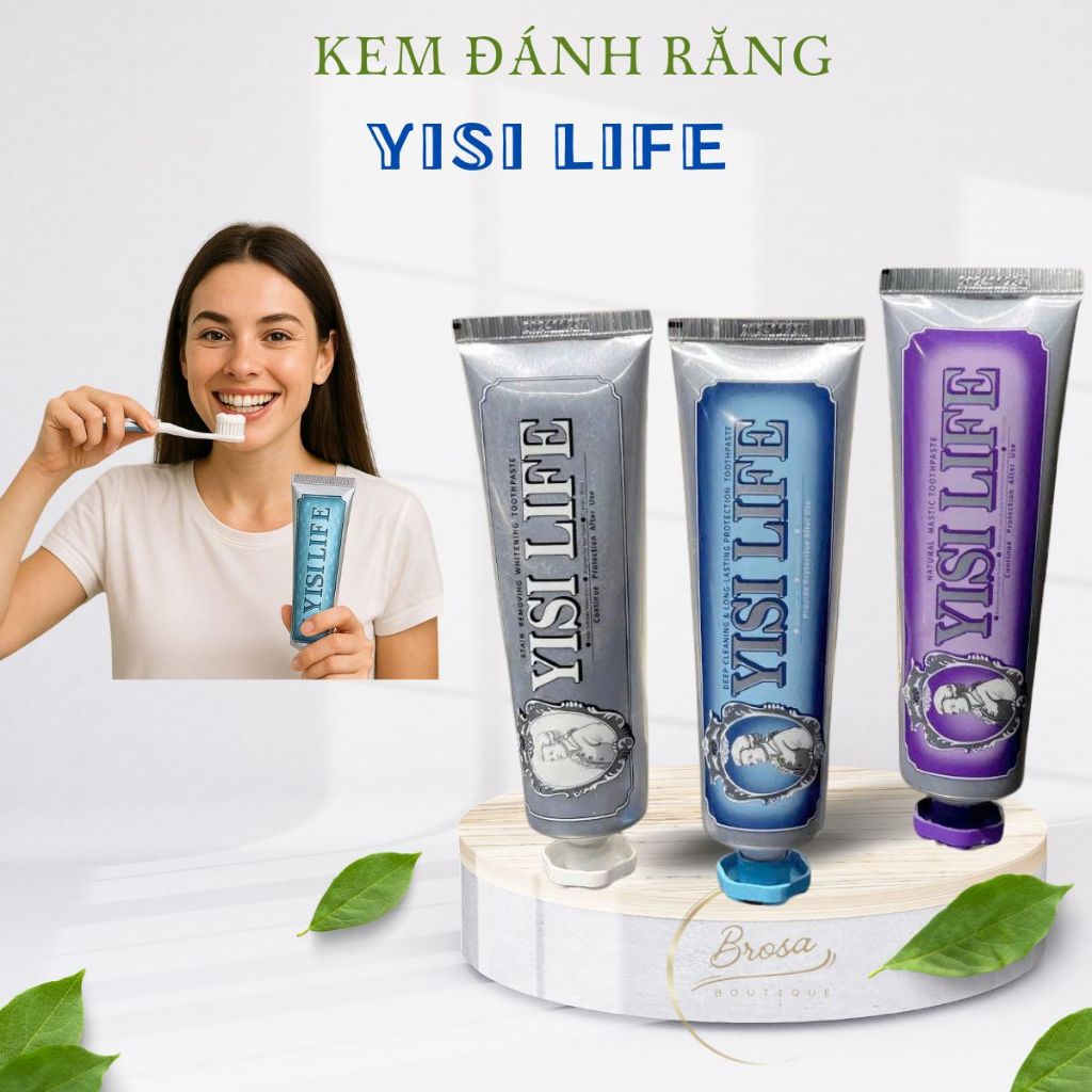 Kem đánh răng Yisi Life làm trắng răng, ngừa hôi miệng, sạch vôi răng ...