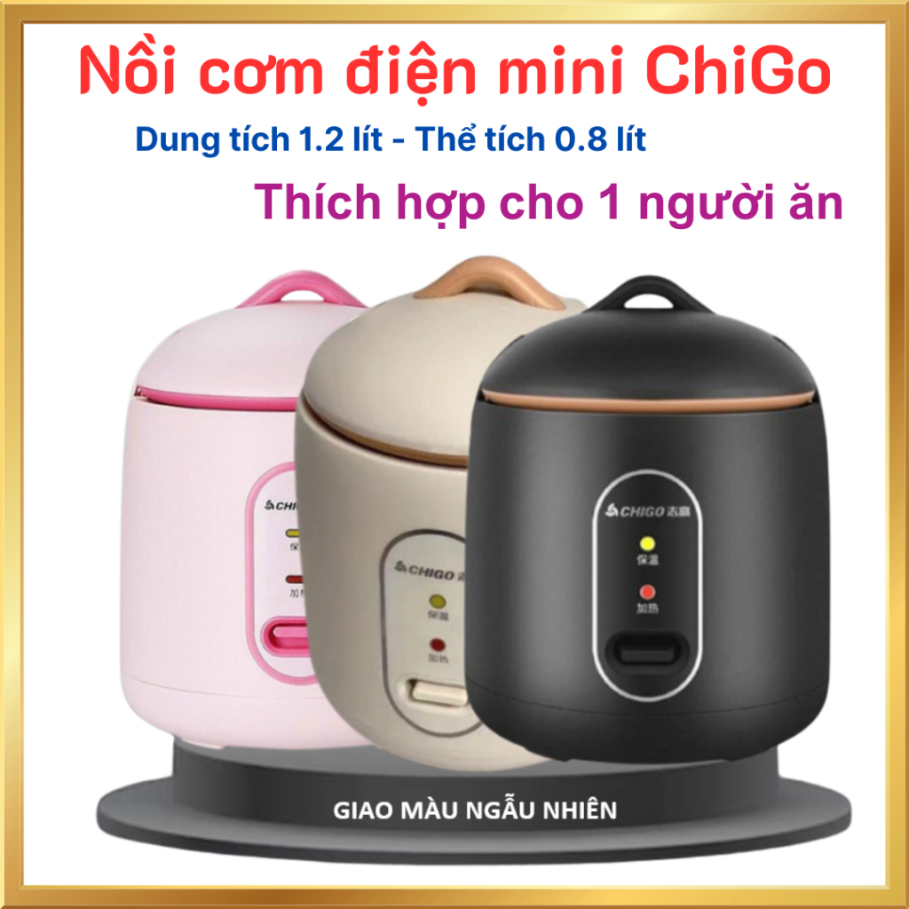 Nồi cơm điện mini chigo , nồi cơm điện mini dung tích 1,2 lít , nồi cơm ...