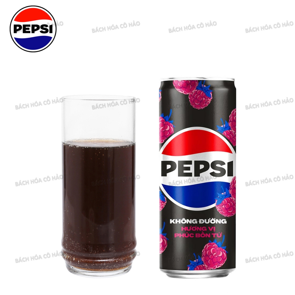 LỐC 6 LON NƯỚC NGỌT VỊ PHÚC BỒN TỬ KHÔNG ĐƯỜNG ZERO CALO PEPSI 320ML | Shopee Việt Nam
