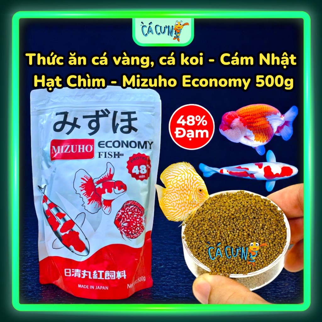 Cám NHẬT MIZUHO ECONOMY FISH FOOD 500g - Thức ăn chìm cho cá vàng, cá ...
