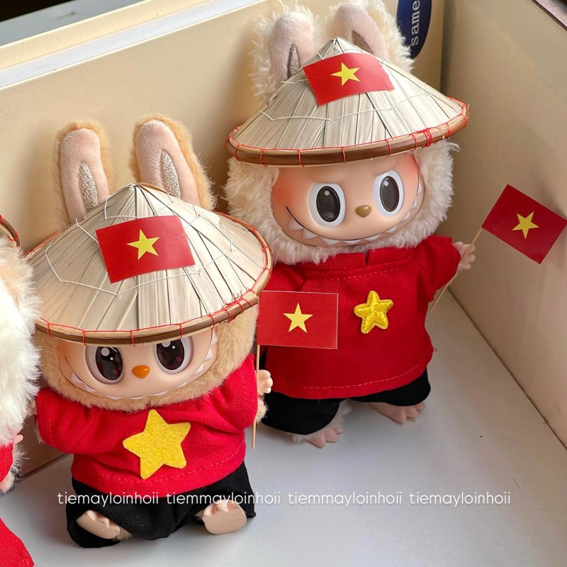 Set áo Quốc Kỳ cho Labubu v1 v2, Cry Again, baby three và doll 10cm ...