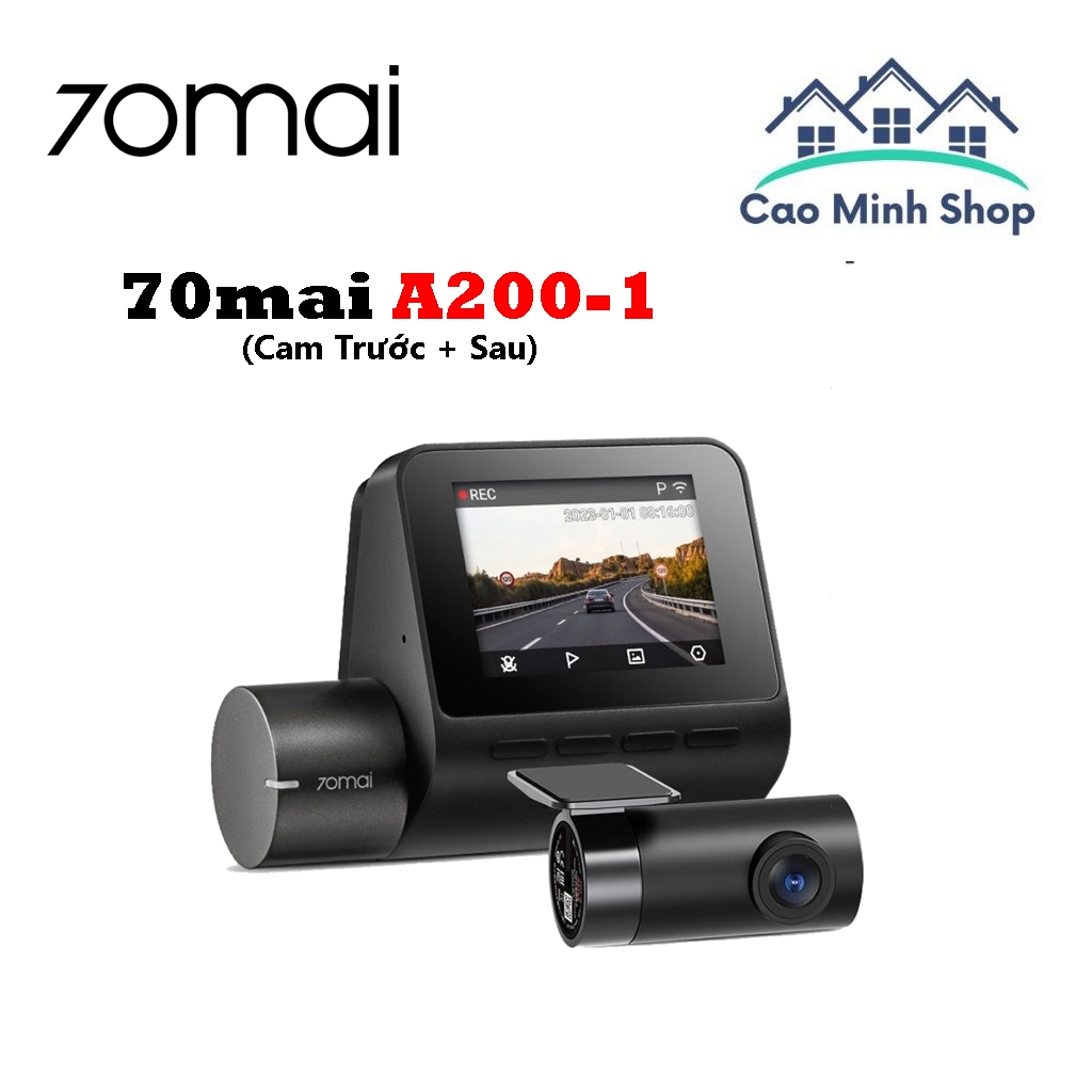 Camera hành trình 70mai A200 HDR 1080P ghi hình trước sau sắc nét, giám ...