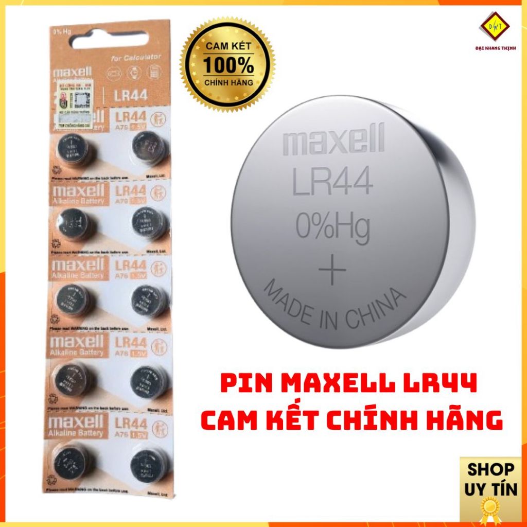 Pin đồng tiền MAXELL LR44 CHÍNH HÃNG cho đồng hồ đeo tay thiết bị điẹn ...