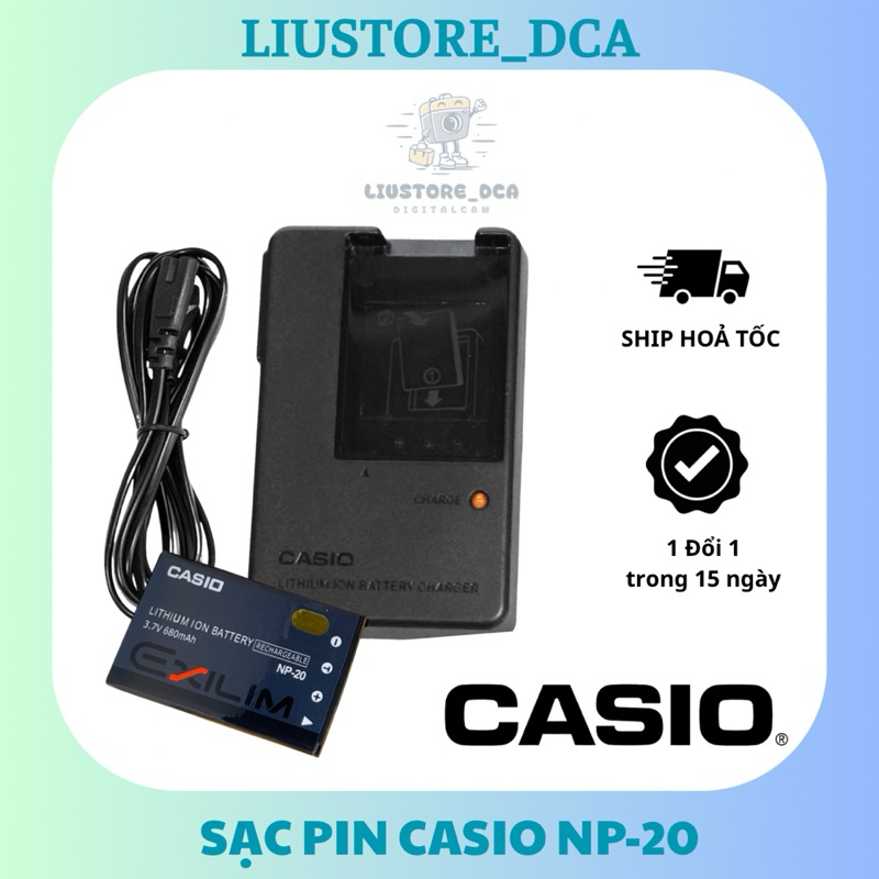 Sạc Pin Casio NP-20/ NP-40/ NP-60/ NP-80/ NP-90/ NP-110/ NP-130 Cho Máy ...