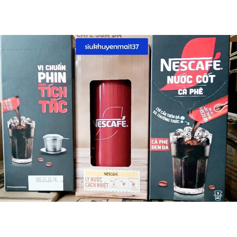 LY Nestle giữ nhiệt + 2 hộp nescafe cốt đen /sữa, hsd:9/2025 | Shopee ...