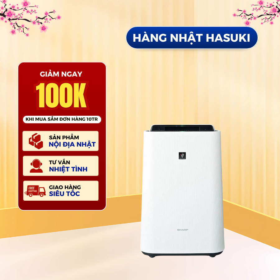 Máy Lọc Không Khí Sharp KC-S50-W Hasuki Nội Địa Nhật Điện 100V Kết Hợp ...