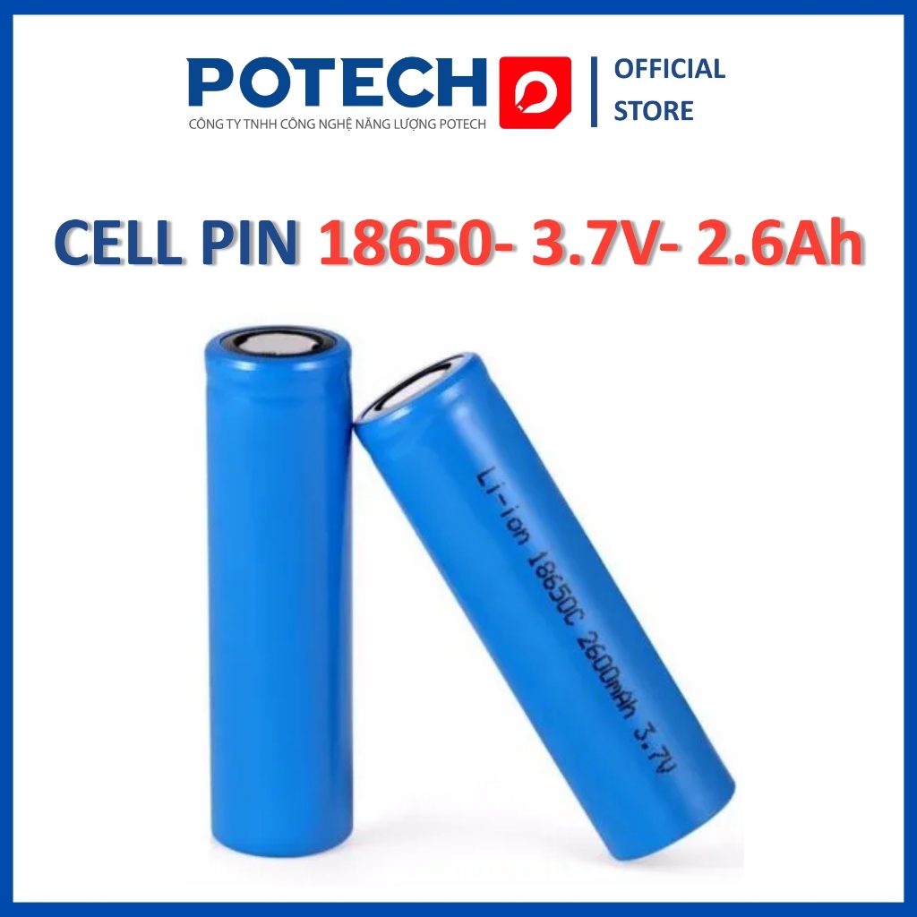Pin cell Lithium-ion 18650- 3.7V- 2.6Ah dòng xả 12C,cell pin 18650- 3 ...