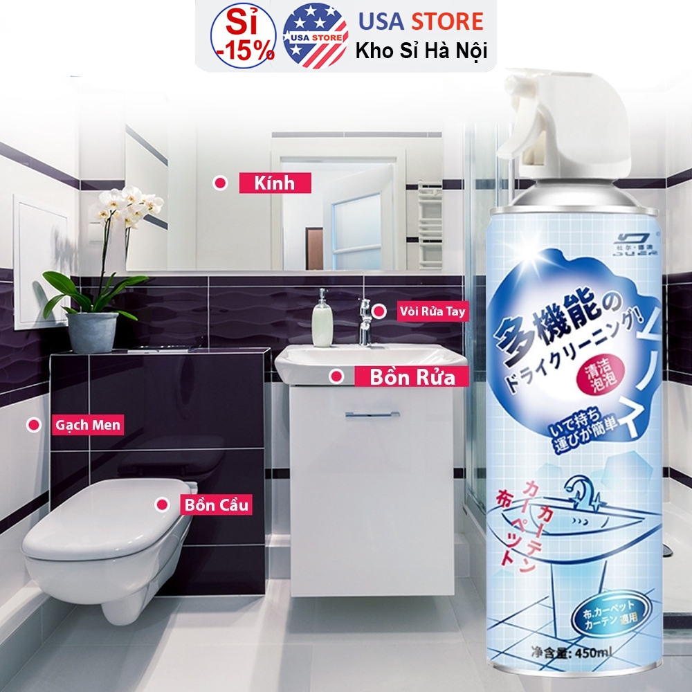 [Size Lớn 450ml] Chai Xịt Tẩy Cặn Canxi T4 Trên Inox Và Kính , Chai Tẩy ...