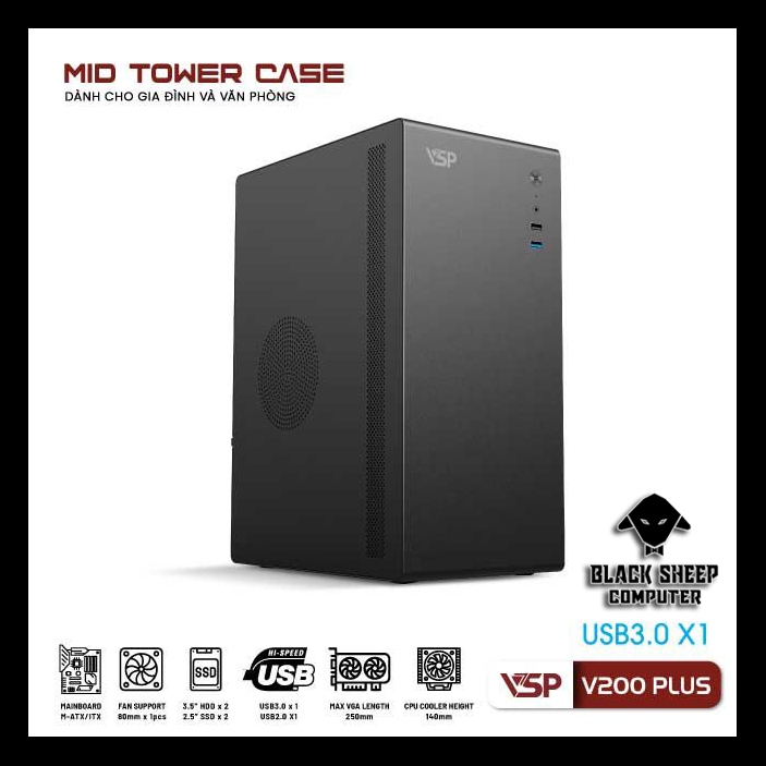 Vỏ Case VSP V200 BLACK PLUS | Shopee Việt Nam