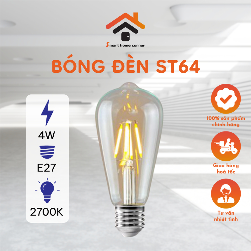Bóng đèn LED EDISON ST64 | Shopee Việt Nam