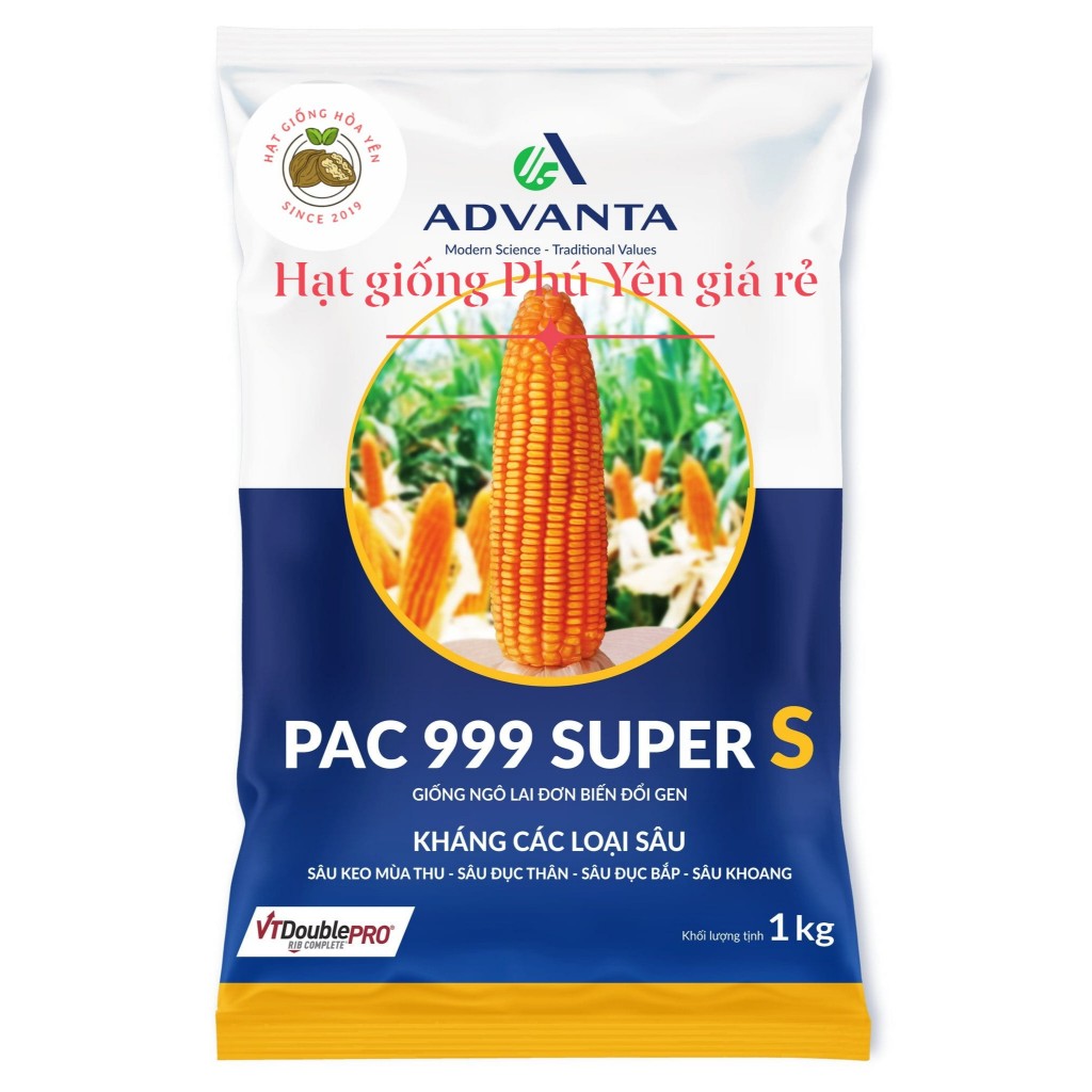 Giống ngô lai đơn biến đổi gen PAC 999 SUPER S gói 1 kg ADVANTA ...