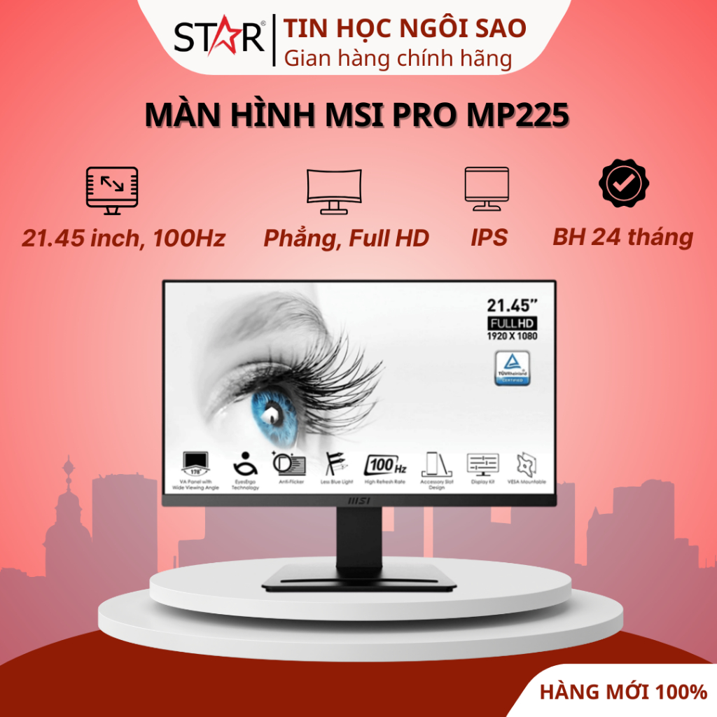Màn Hình MSI Pro MP225 | 21.45 inch, Full HD, IPS, 100Hz, 1ms, Phẳng ...