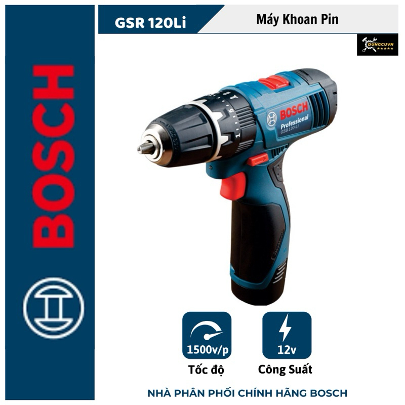 Máy khoan dùng pin Bosch GSR 120-LI GEN | Shopee Việt Nam