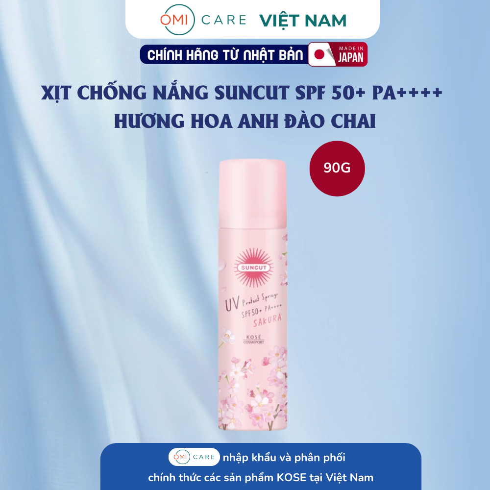Xịt Chống Nắng Suncut Spf 50+ Pa++++ Hương Hoa Anh Đào Kose Nhật Bản Chai 90g | Shopee Việt Nam