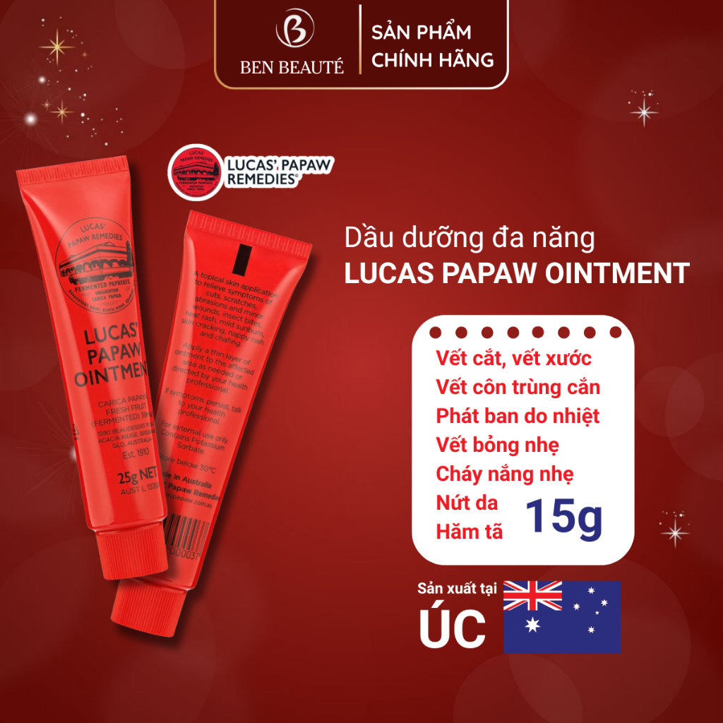 Kem Dưỡng Da Đa Năng Lucas Papaw Ointment 25g - Kem Dưỡng Môi Chiết ...