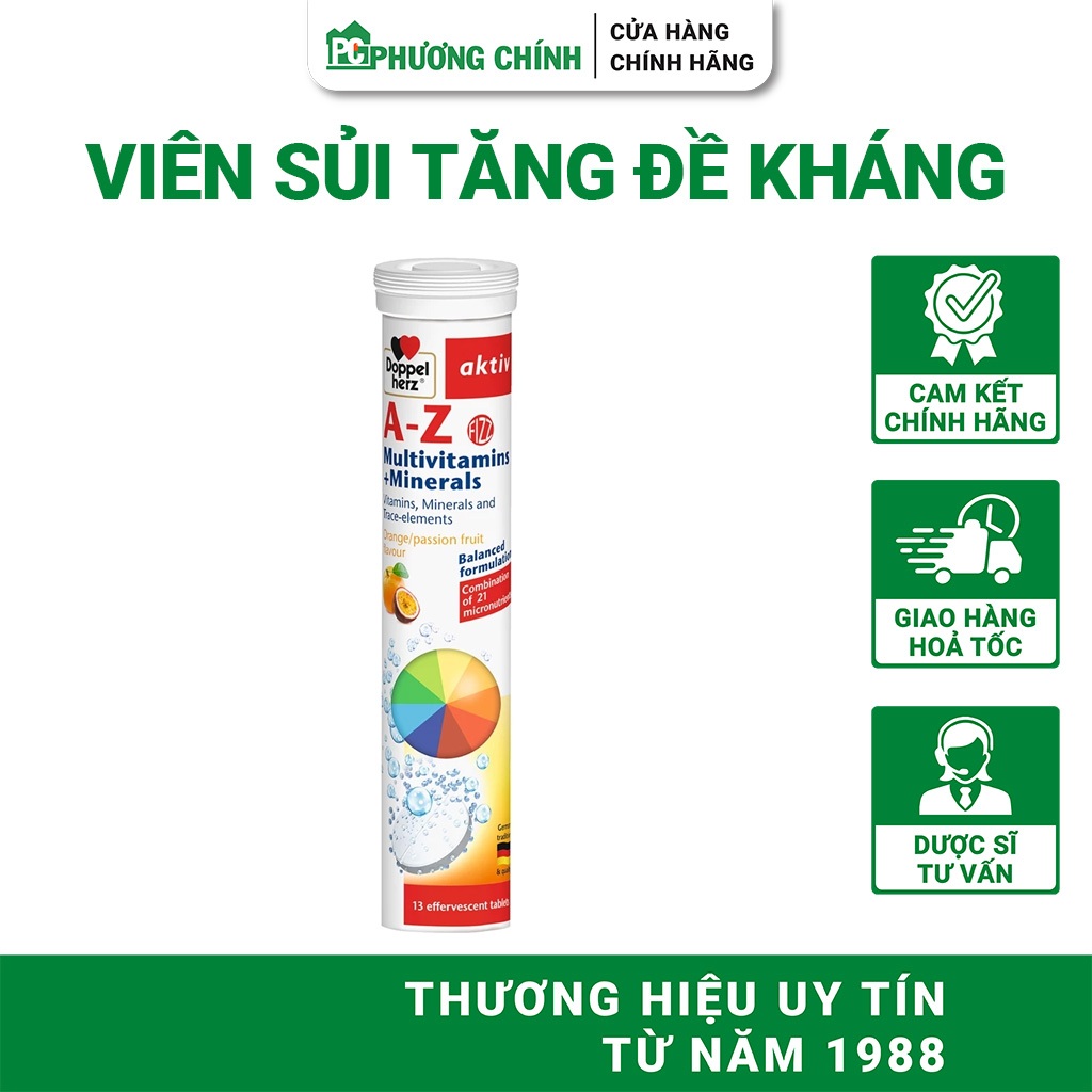 Vitamin Tổng Hợp Doppelherz A-Z Fizz Multivitamins Mineral Dạng Sủi ...