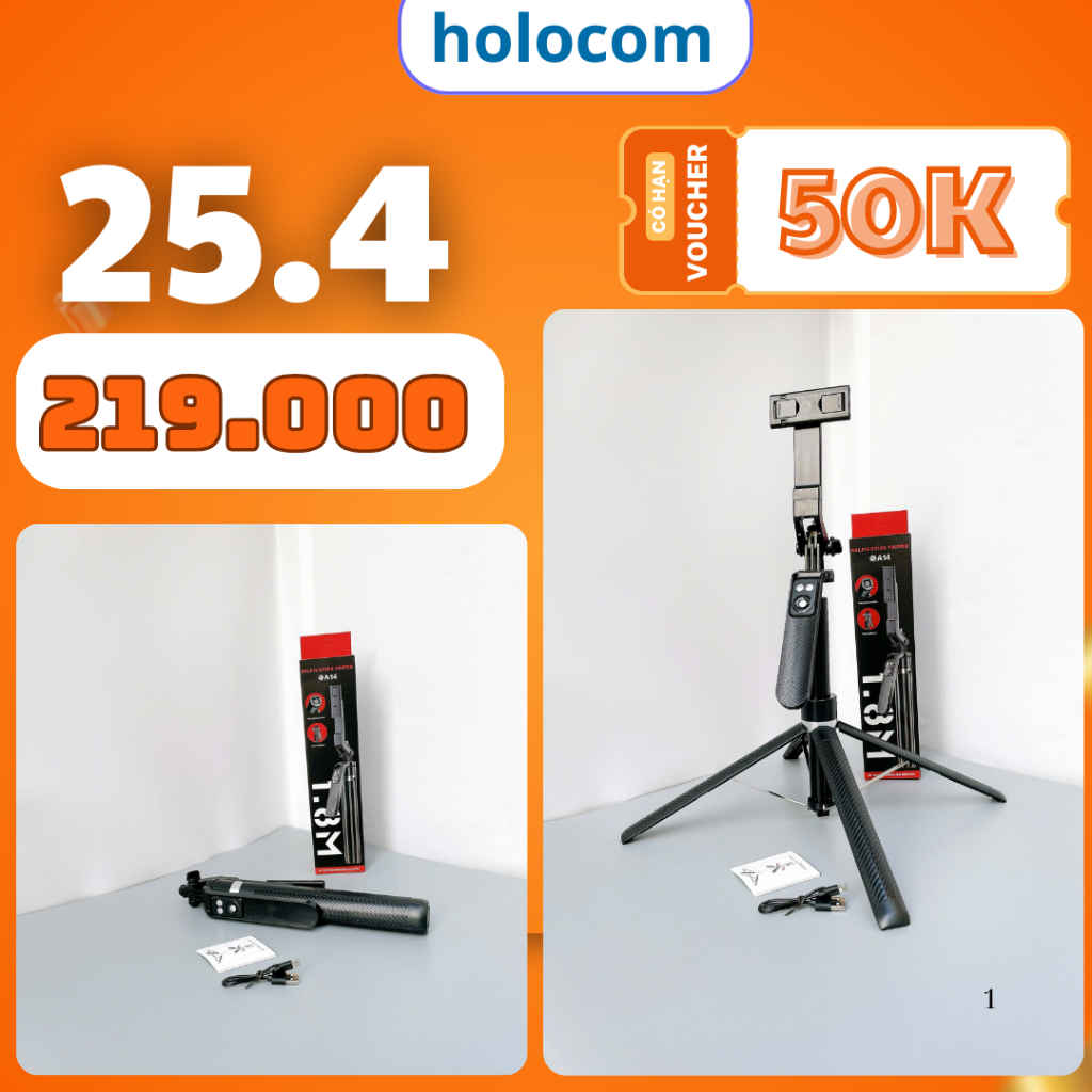 [QUÀ TẶNG 1 KẸP ĐIỆN THOẠI] Gậy Chụp Ảnh 4 Chân Selfie Kiêm Tripod A14 ...