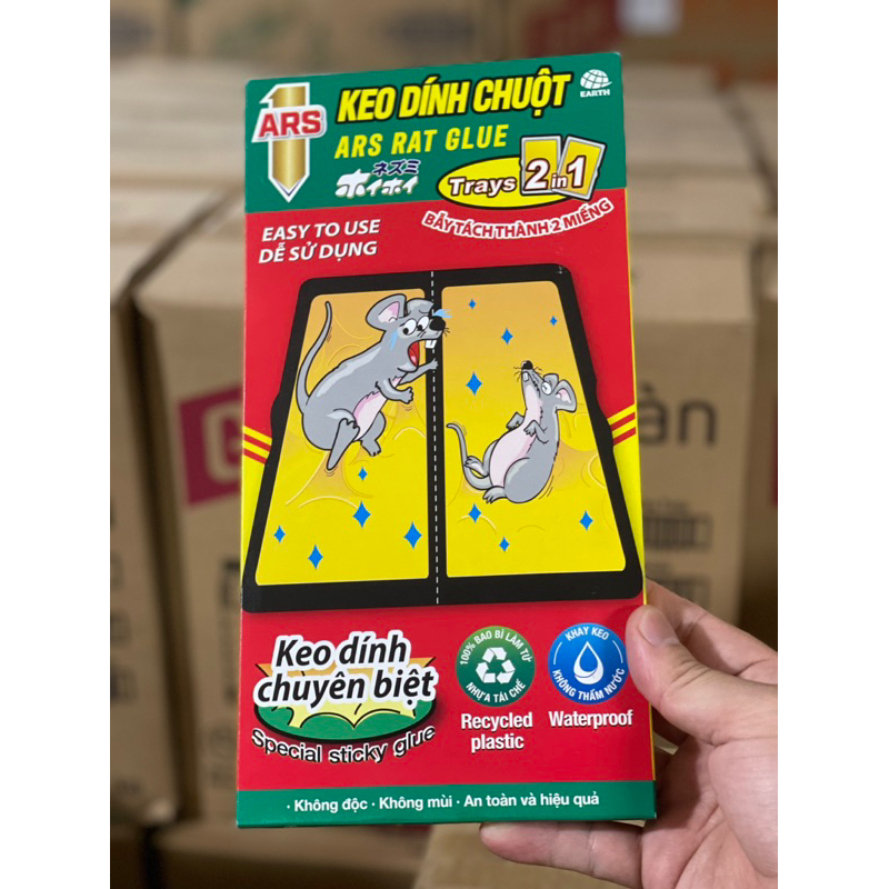 Keo dính chuột Ars Rat Glue Thái Lan 2 miếng bẫy trong Hộp | Shopee Việt Nam