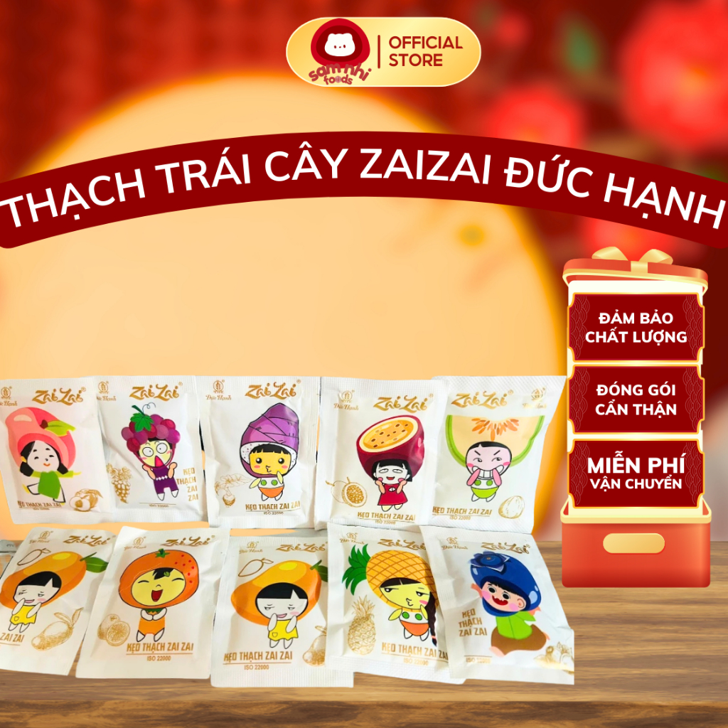 Kẹo thạch Zai Zai Đức Hạnh vị trái cây, ZaiZai 12 vị gói ngắn 500gr, 1kg | Shopee Việt Nam