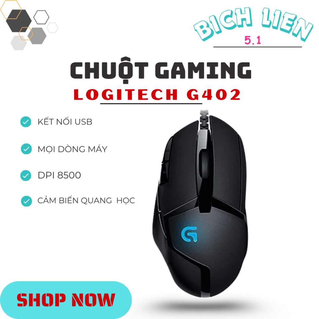 Chuột Gaming Có Dây Logitech G402 Hyperion Fury – LED RGB, Cảm Biến ...