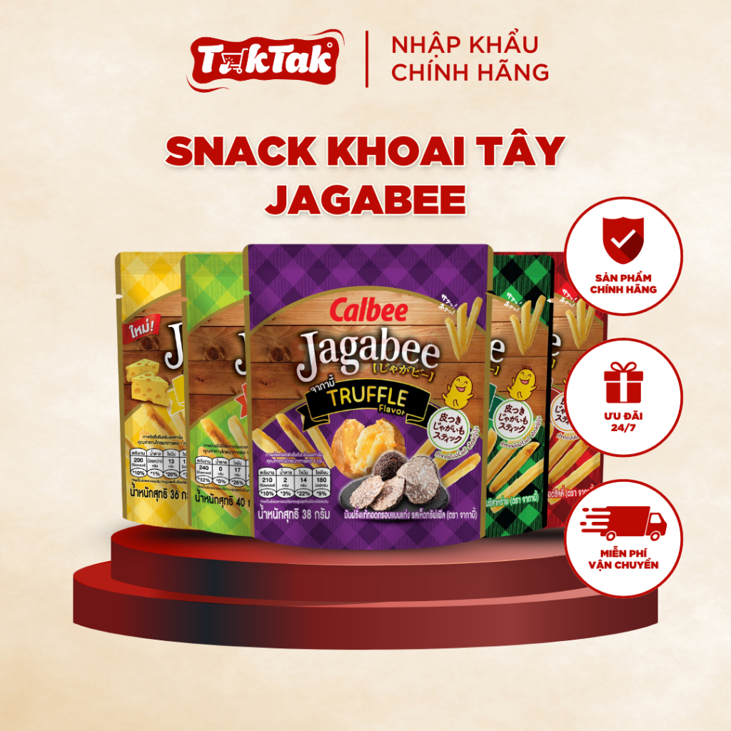 SNACK KHOAI TÂY JAGABEE 38GRAM THÁI LAN - NHIỀU VỊ | Shopee Việt Nam