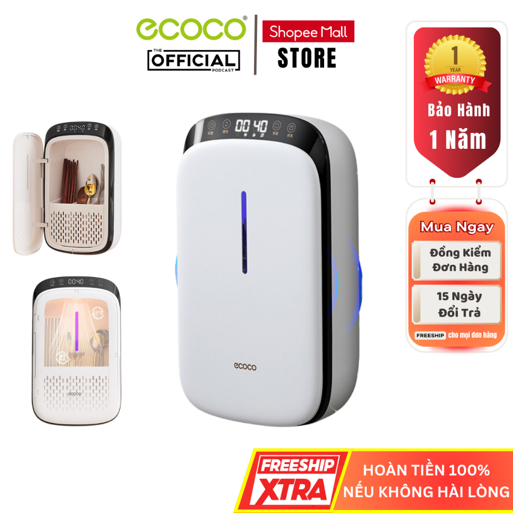 Máy Sấy Khử Khuẩn Đũa Thìa ECOCO Bằng Tia UV, Tránh Ẩm Mốc Mùi Hôi ...