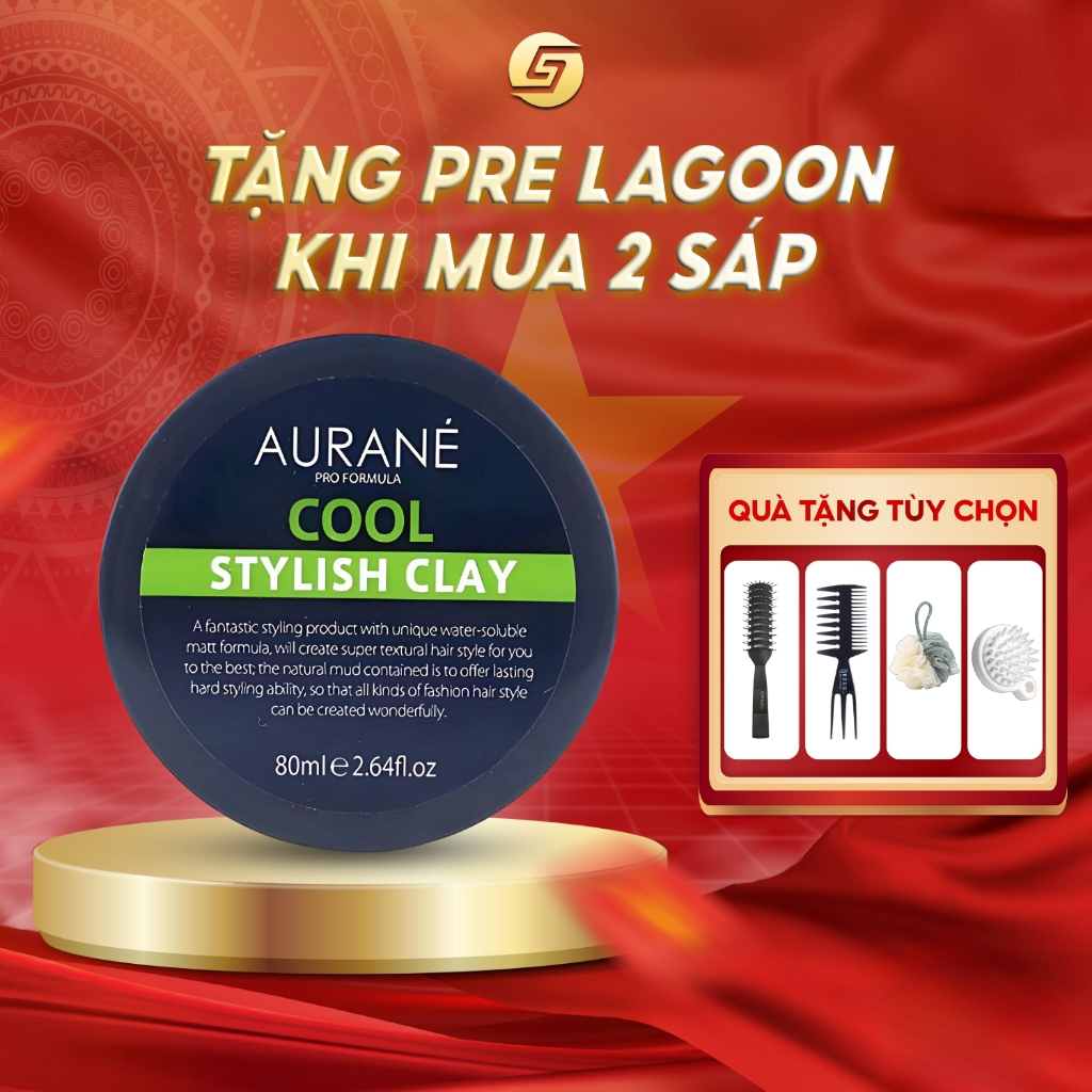 [MUA 2 SÁP TẶNG PRE] Sáp vuốt tóc Aurane Cool Stylish Clay 80ml | Sáp ...