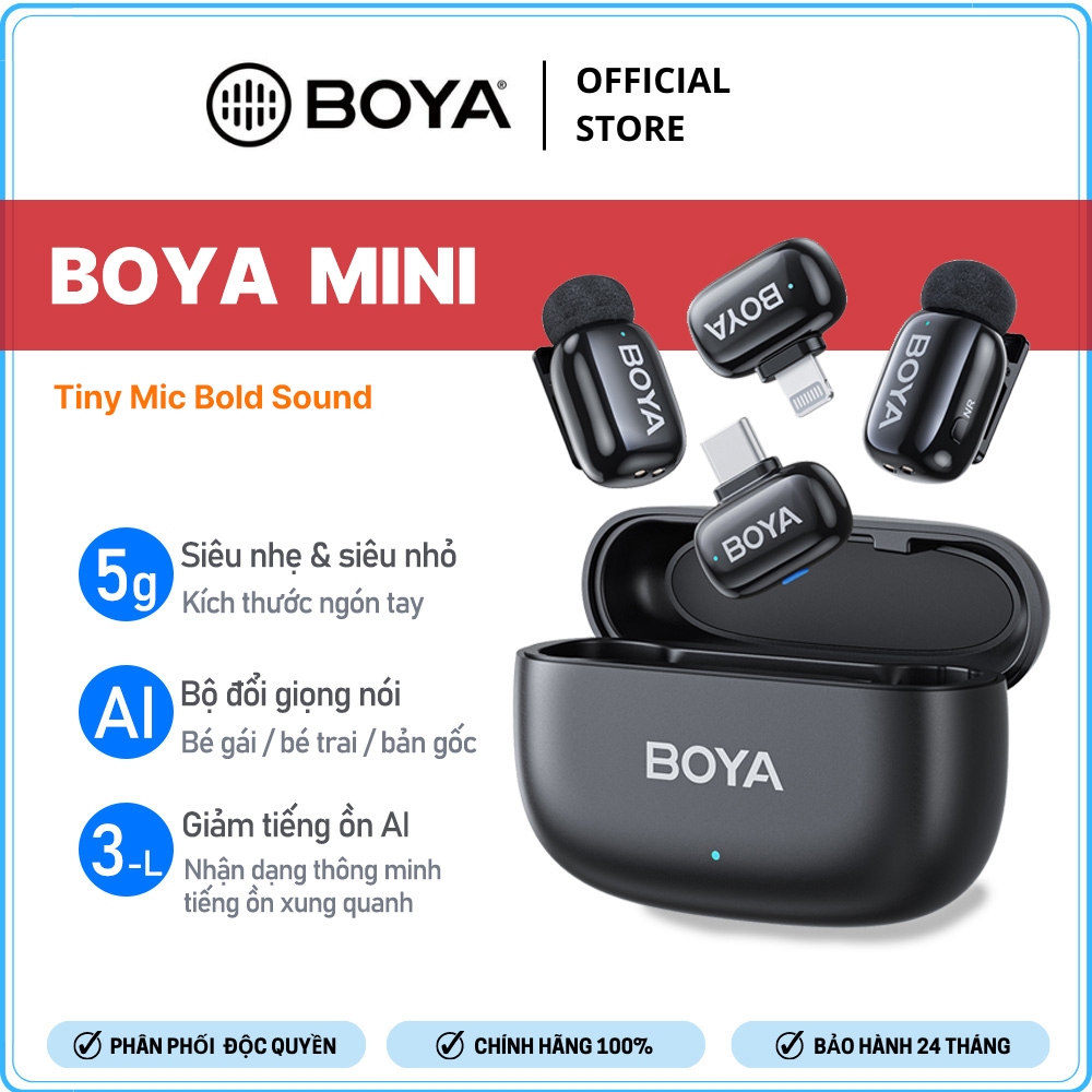 BOYA Mini - Micro Không Dây Có Chức Năng Thay Đổi Giọng Nói AI | Shopee ...