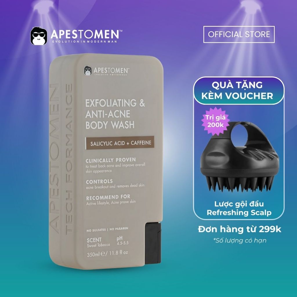 Sữa tắm ngăn mụn Apestomen Exfoliating & Anti-Acne Body Wash 350ml ...