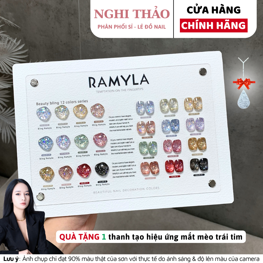 Set sơn gel nhũ bắt sáng RAMYLA 12 màu Nghi Thảo | Shopee Việt Nam