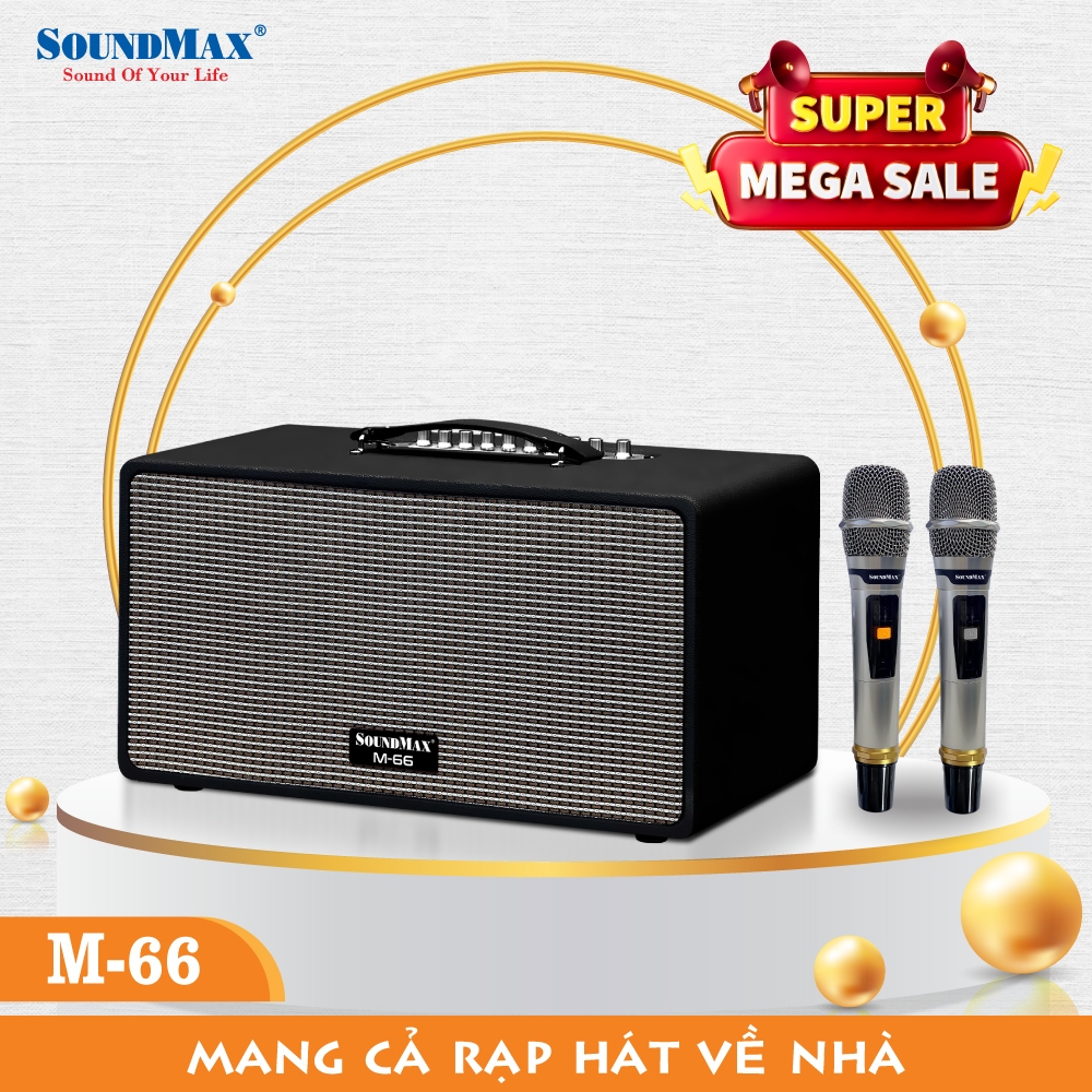 Loa karaoke xách tay SoundMax M-66 | Portable Karaoke Speaker SoundMax M66 | Shopee Việt Nam
