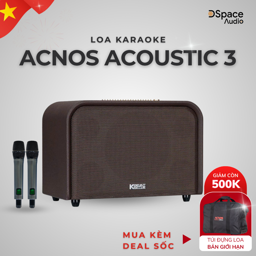Loa karaoke di động Acnos Acoustic 3. Chính hãng 100%, bảo hành 12 tháng | Shopee Việt Nam