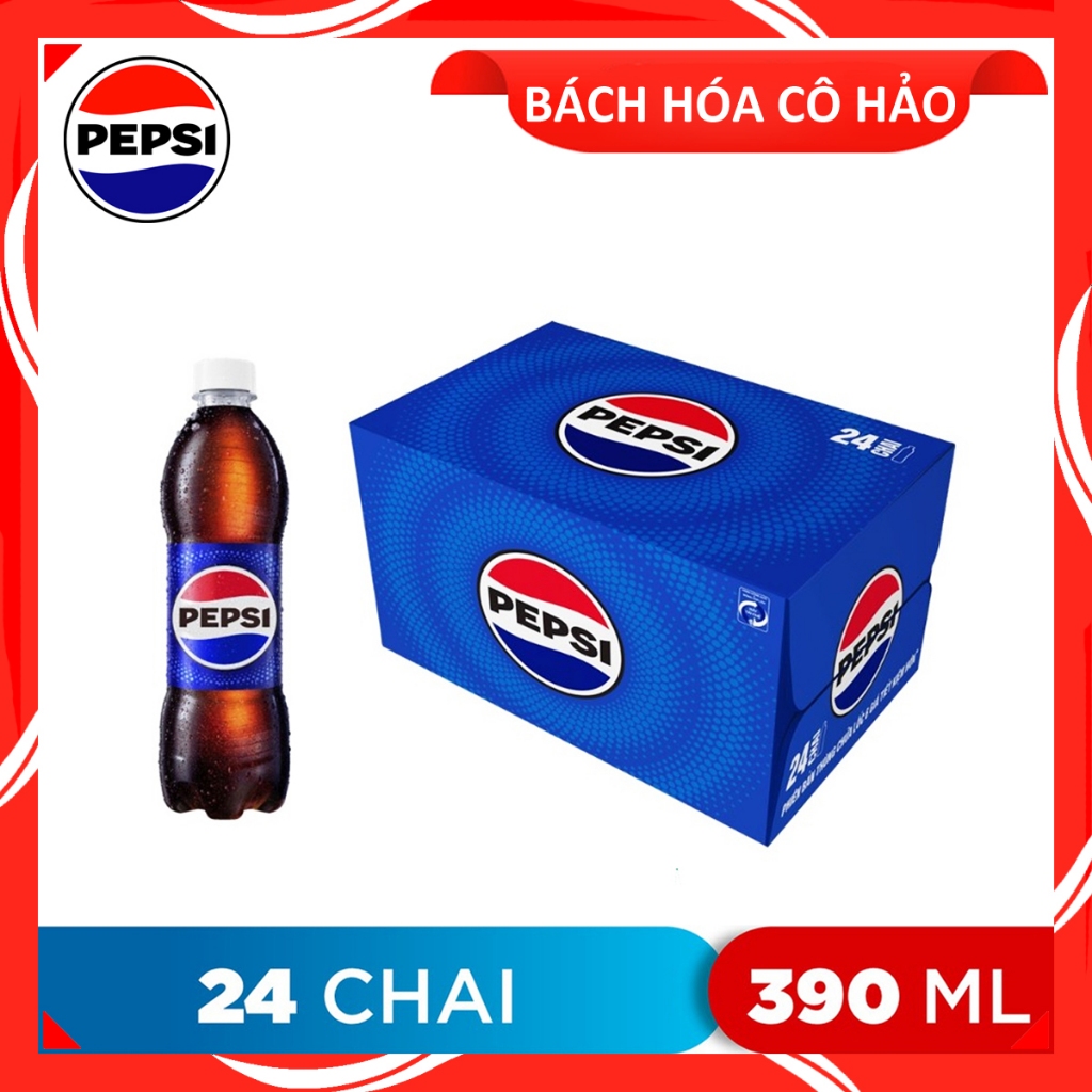 THÙNG 24 CHAI NƯỚC GIẢI KHÁT PEPSI 390ML | Shopee Việt Nam
