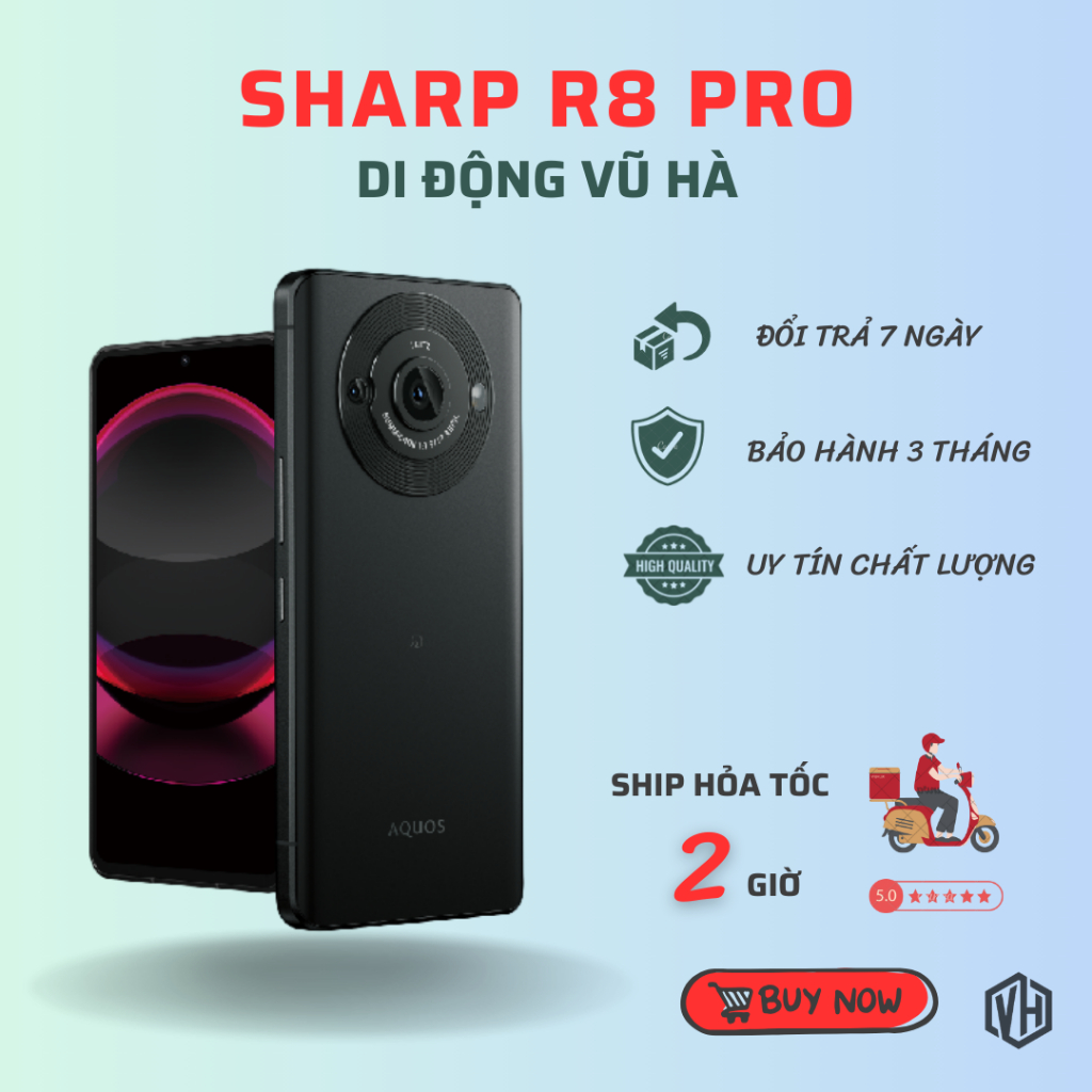 Điện thoại Sharp R8 Pro - Ram 12/256GB Snap 8 Gen 2 camera chụp ảnh cực ...