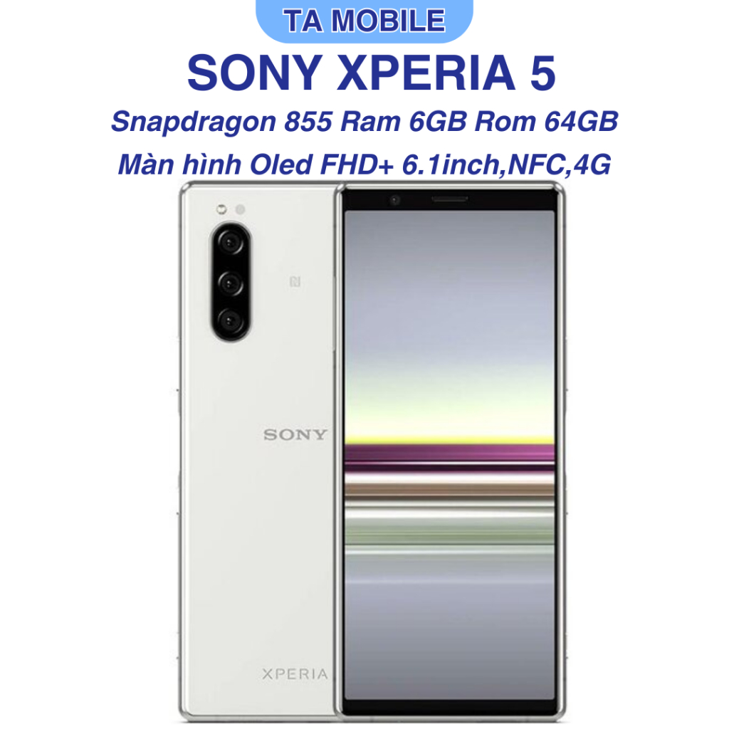 Điện thoại Sony Xperia 5 Mark I – 1 SIM, Snapdragon 855, RAM 6GB ROM ...