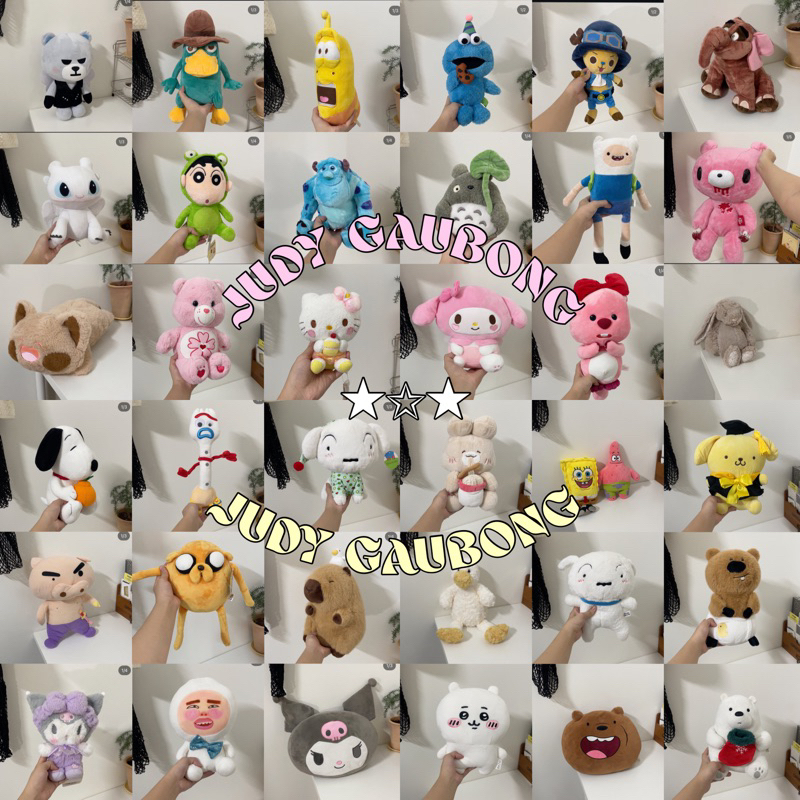 GẤU BÔNG 2HAND HÓT HIT (fin-jake, sanrio, loppy, jelly cat, snoopy ...